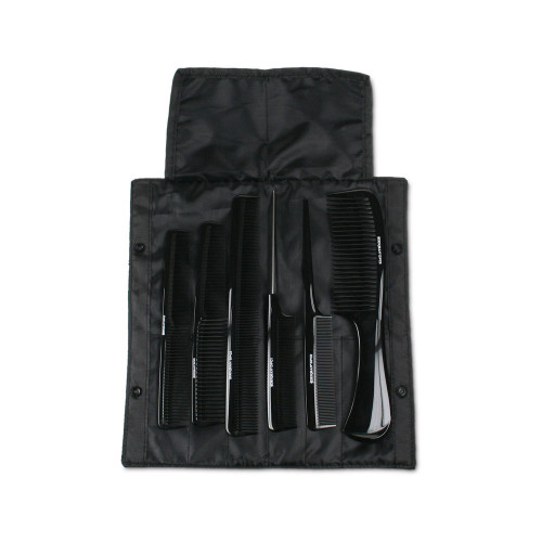 Hair & Beauty Hub - Denman Precision Comb Wallet Filled Black Combs